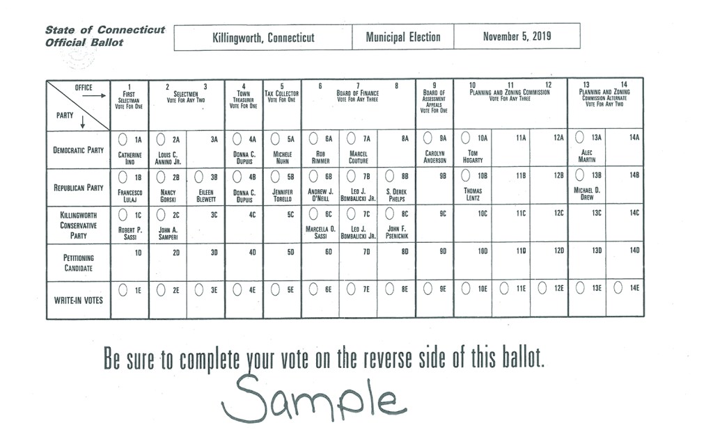 2019 Election – Killingworth Democratic Town Committee